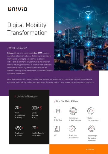 Digital Mobility Transformation / AI, Big Data and IoT - Univio